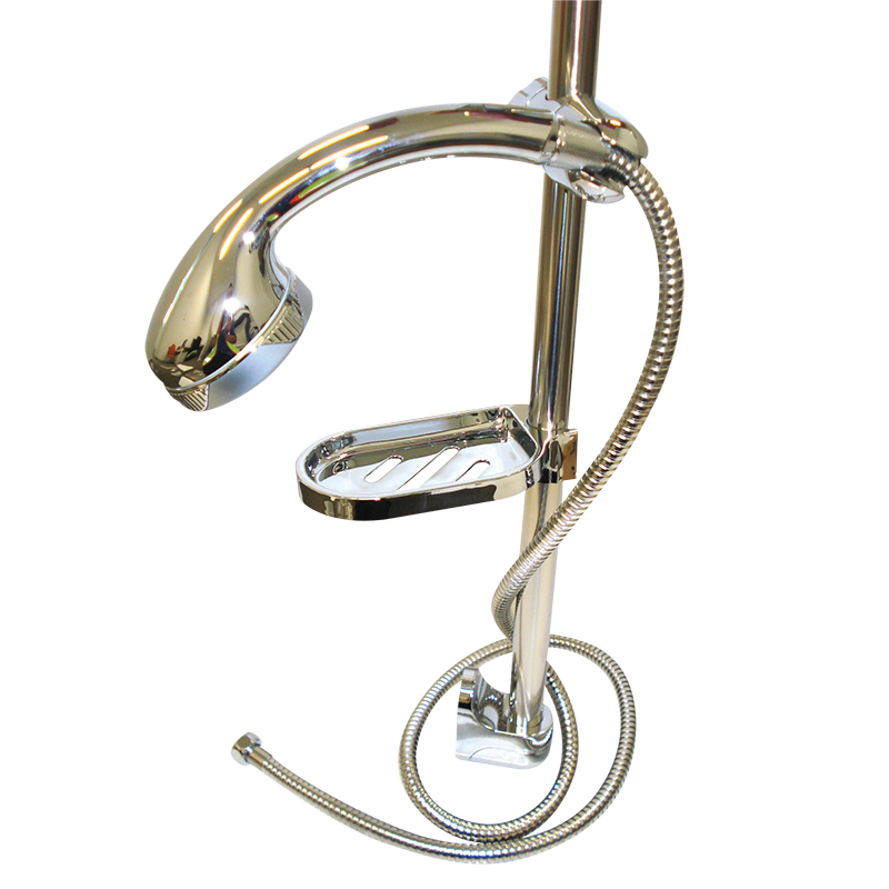 Coast Chrome Shower Rail With Hose & Soap Dish – Jayco Canterbury